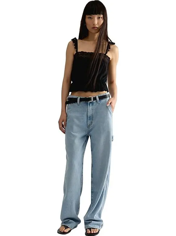 AGOLDE Lyndon Loose Wide-leg Jeans With Hammer Loop Detail - Memory