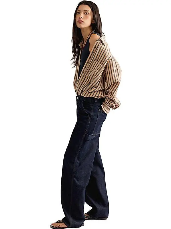 AGOLDE Lyndon Loose Wide-leg Jeans With Hammer Loop Detail - Rinse