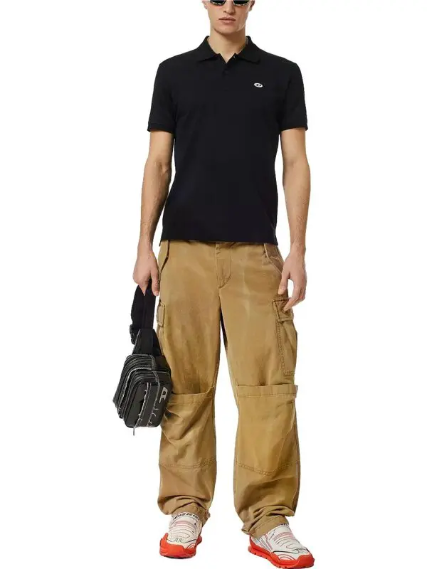 DIESEL® Embroidered Logo Polo Shirt - Black