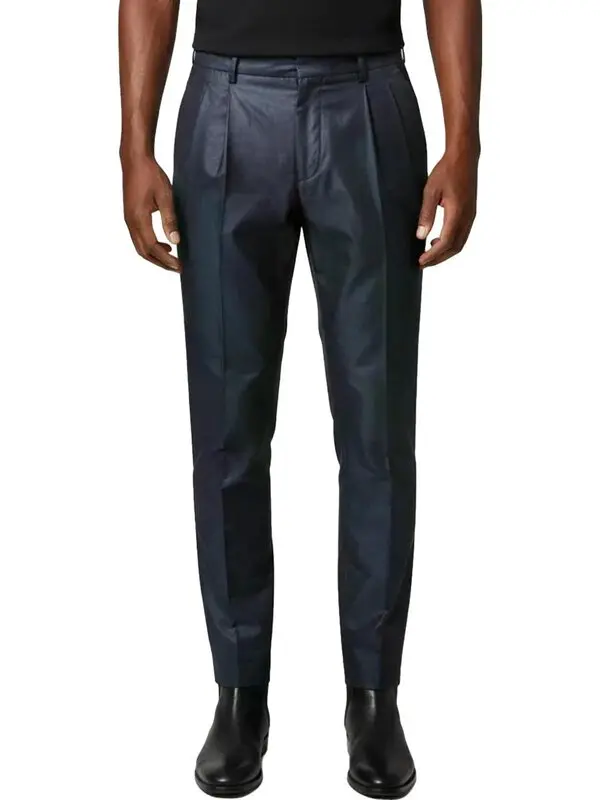Emporio Armani Pleated Belted Trousers - Blue