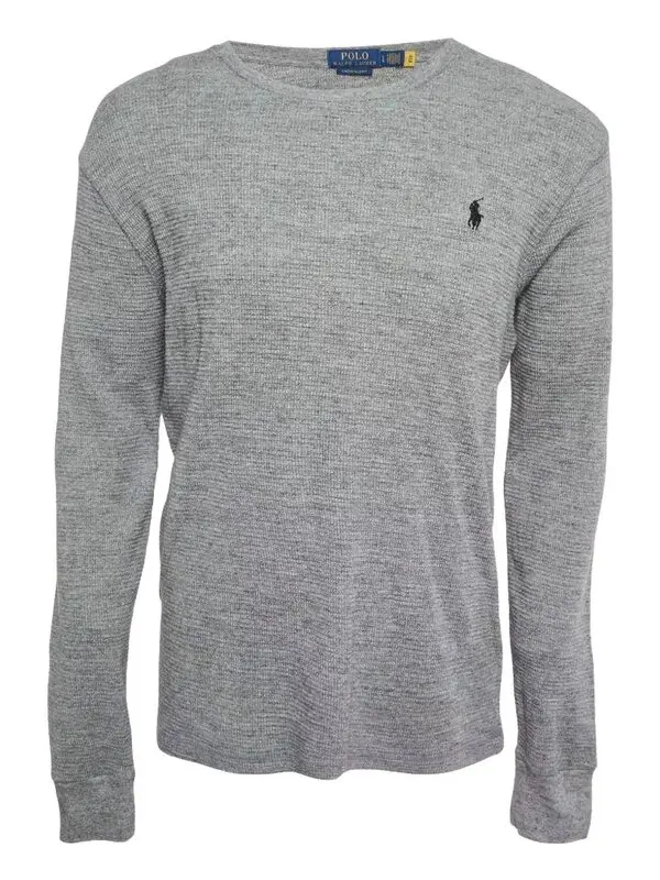 Polo Ralph Lauren Cotton Waffle Knit Crew Neck Sweater - Grey