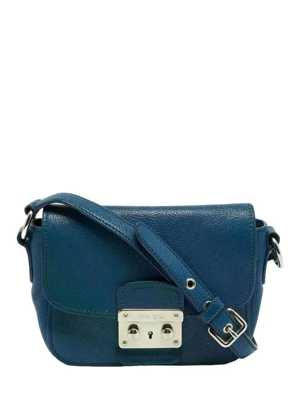Miu Miu Leather Cross Body Bag - Blue