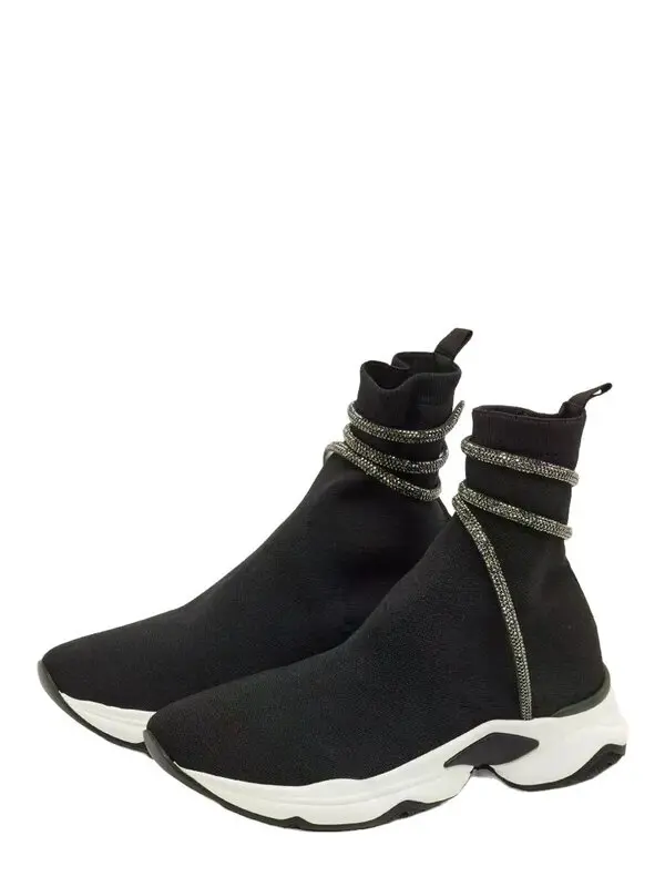 Rene Caovilla Cleo Embellished High-top Sneakers - Black