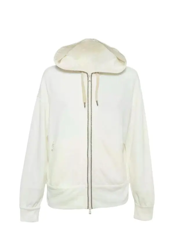 Brunello Cucinelli Monili Zip-front Hoodie - Neutrals
