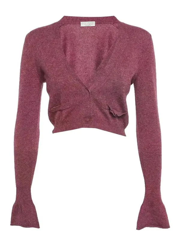 Brunello Cucinelli Cropped Cashmere Cardigan - Pink