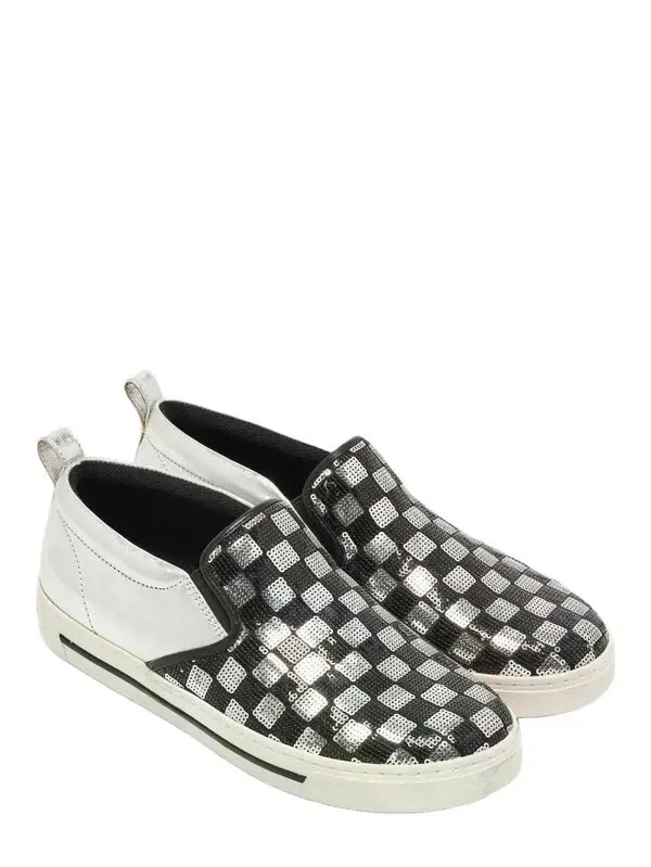 Marc Jacobs Mercer Sequin Embellished Sneakers - Silver