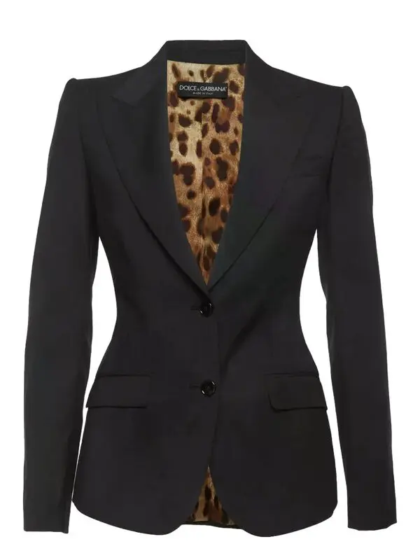 Dolce & Gabbana Turlington Wool Blazer - Black