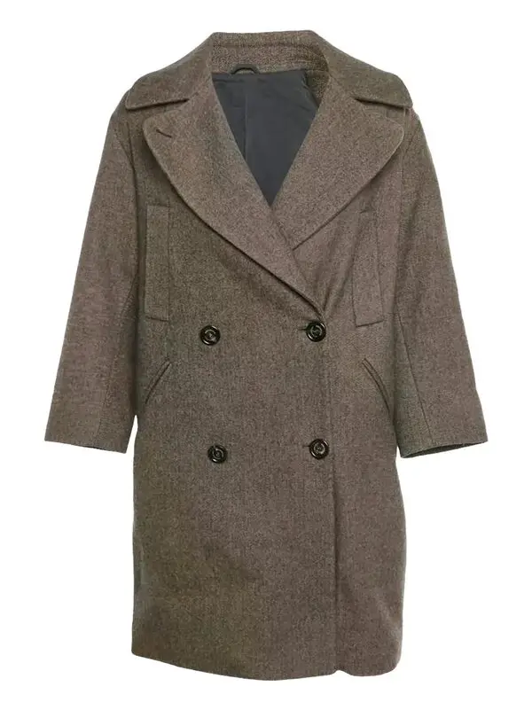 Brunello Cucinelli Double-breasted Coat - Brown