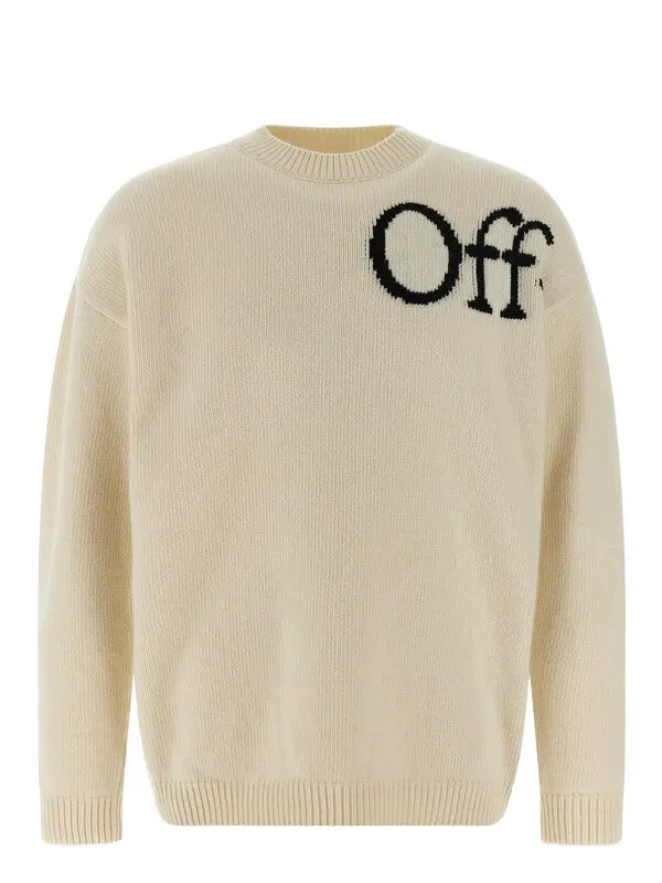 Off-White Bookish Shared" Embroidered Wool Sweater - Multicolor