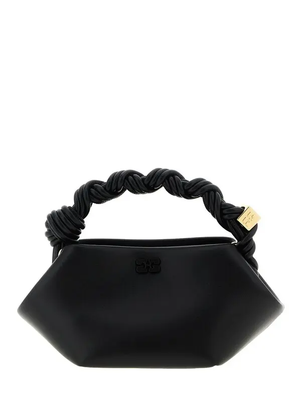 GANNI Bou Bag Mini' Leather Handbag - Black