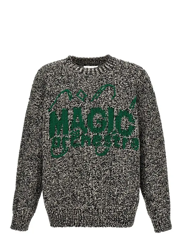 JIL SANDER Magic Orchestra Jacquard Logo Wool Blend Sweater - Multicolor