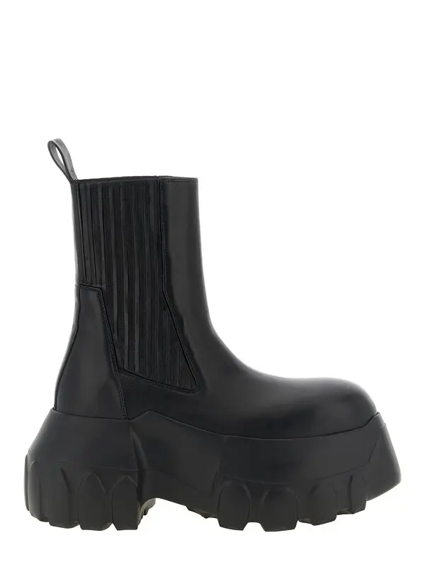 Rick Owens Beatle Mega Tractor Ankle Boots - Black