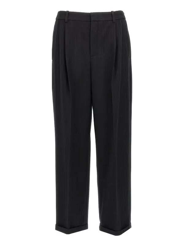 Saint Laurent Wool And Cashmere Trousers - Black