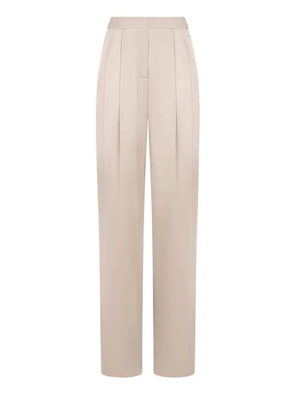 TOM FORD Silk Tailored Trousers - Beige