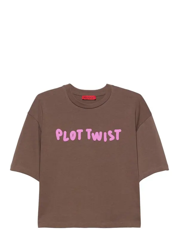 Max & Co. X Pietro Terzini Printed T-shirt - Brown