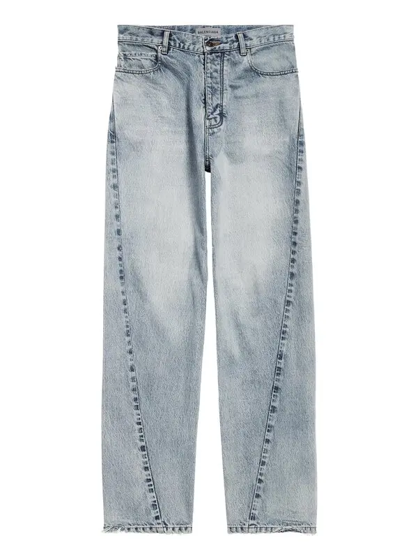 Balenciaga Twisted Seam Straight-leg Jeans - Blue