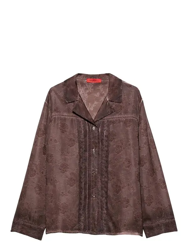 Max & Co. Lace-trimmed Tie & Dye Shirt - Brown