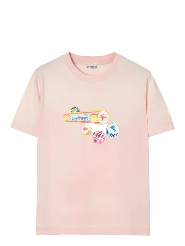 Burberry Cotton Graphic T-shirt - Pink