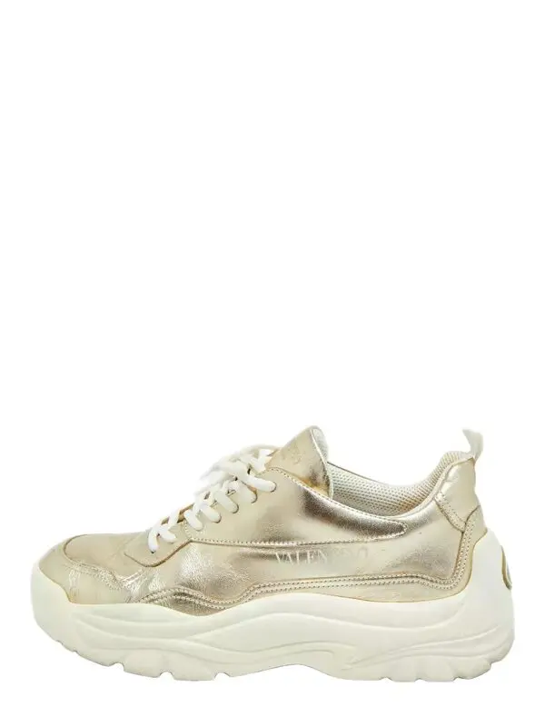 Valentino Garavani Bounce Low-top Sneakers - Gold