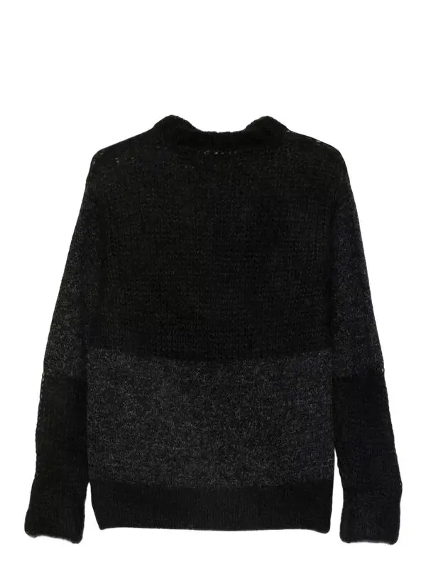 Undercover Colourblock Brushed-finish Sweater - Black