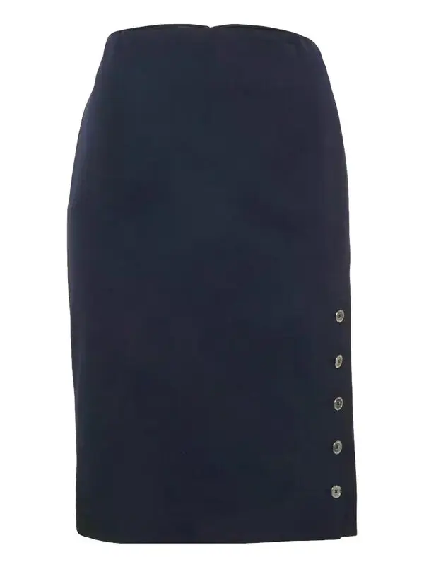 Ralph Lauren Wool Pencil Skirt - Blue