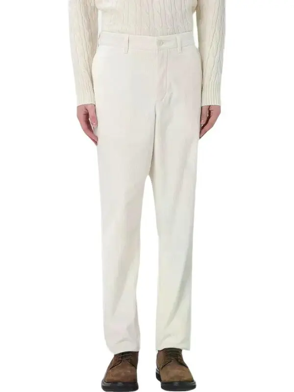 Lacoste Corduroy Chino Trousers - White