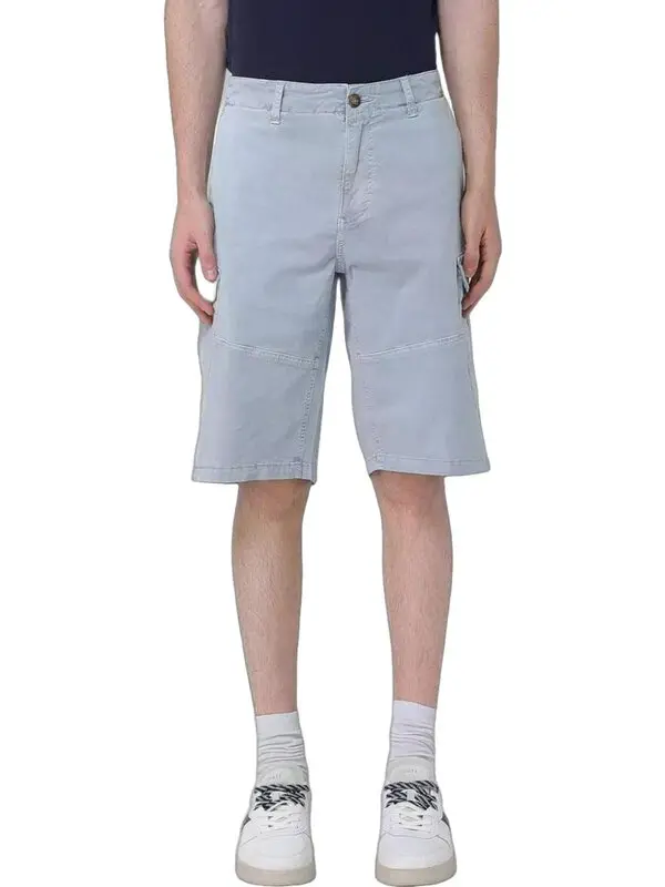 BLAUER. Stretch-cotton Cargo Shorts - Grey