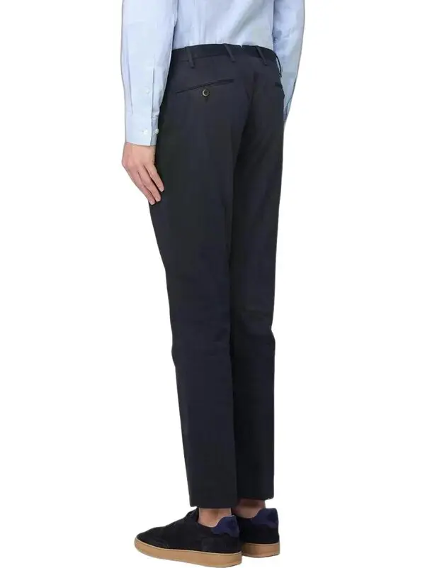 PT TORINO Straight-leg Cotton Trousers - Blue