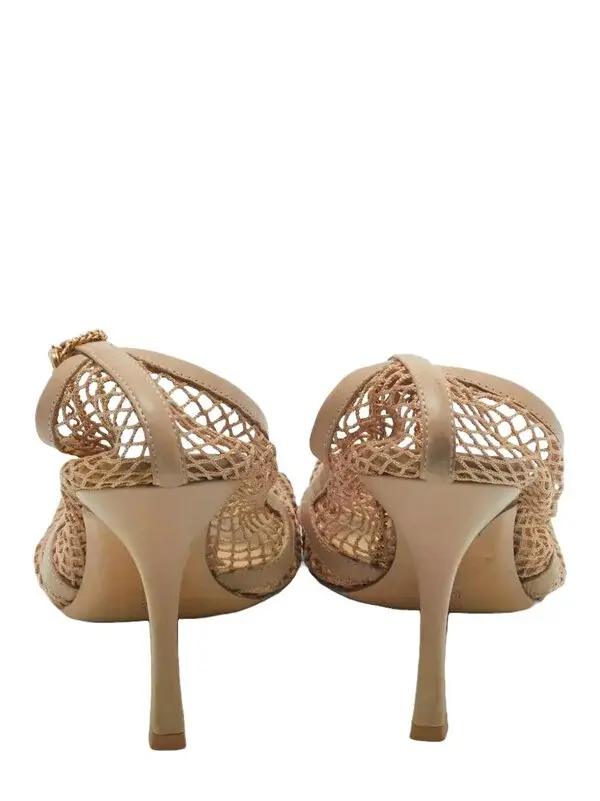 Bottega Veneta Stretch Mesh Heeled Pumps - Neutrals