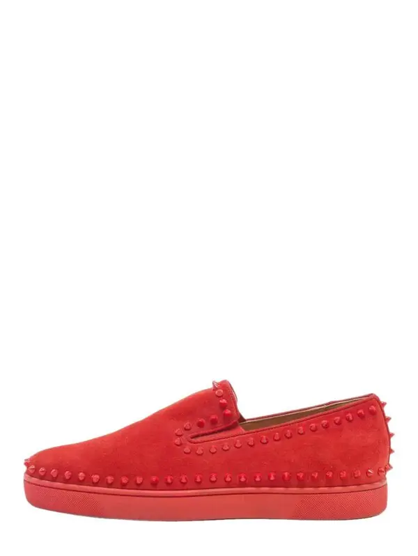 CHRISTIAN LOUBOUTIN Pik Leather Sneakers - Red