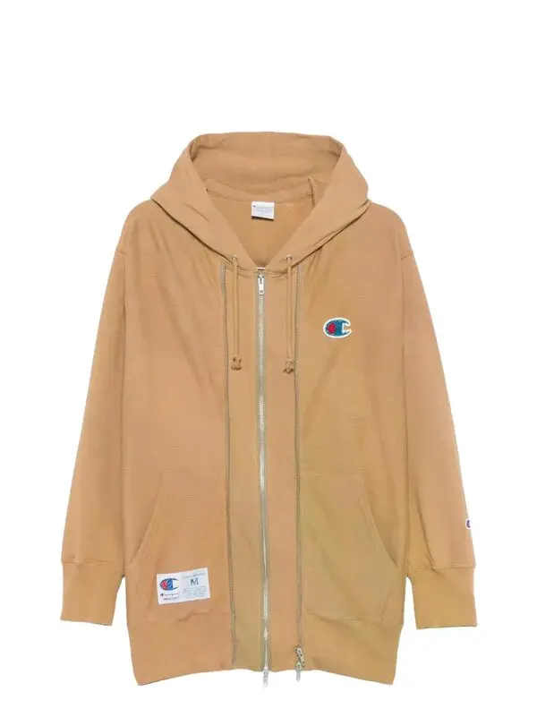 Undercover Logo-patch Triple-zip Hoodie - Neutrals