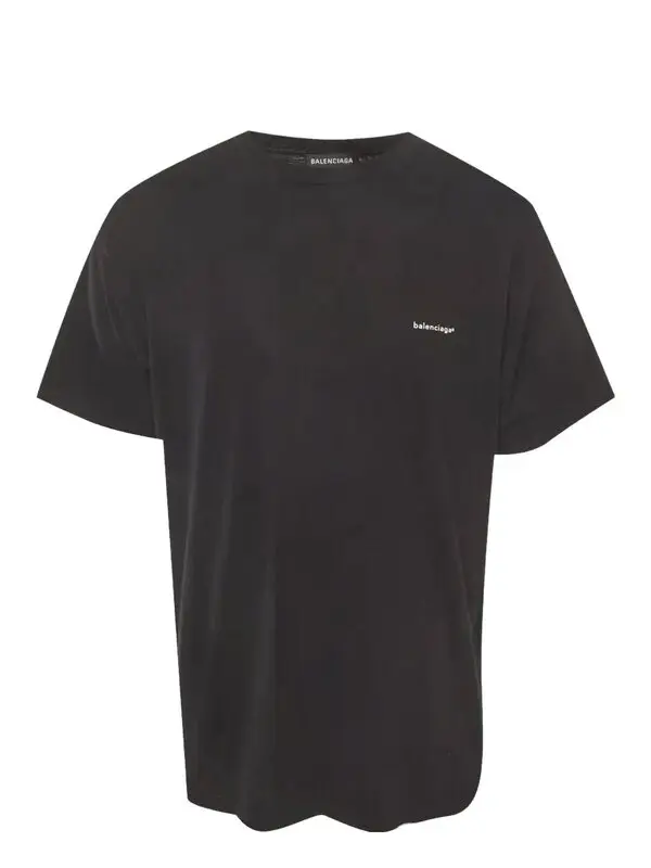 Balenciaga Logo-print Oversized T-shirt - Black