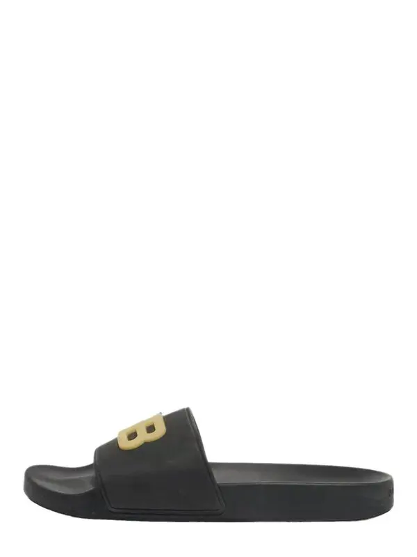Balenciaga Logo Detail Slides - Black