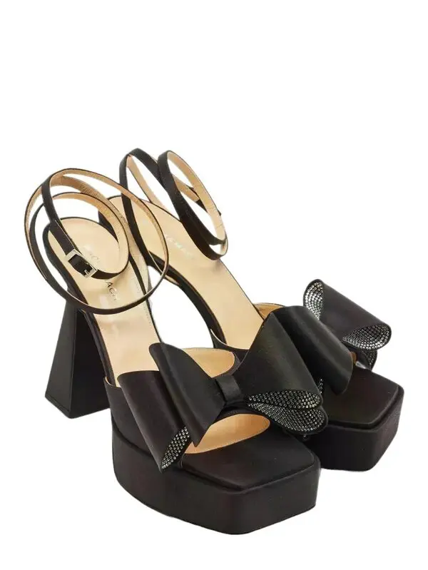 Mach & Mach Embellished Platform Sandals - Black