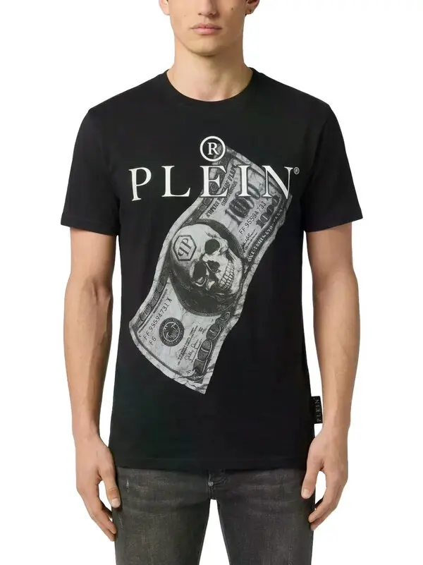 Philipp Plein Jersey T-shirt Dollar - Black