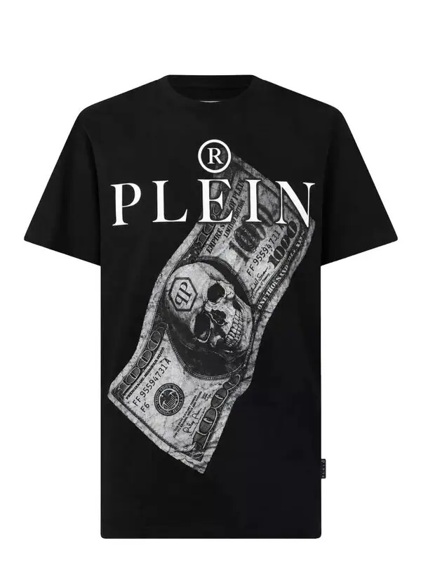 Philipp Plein Jersey T-shirt Dollar - Black