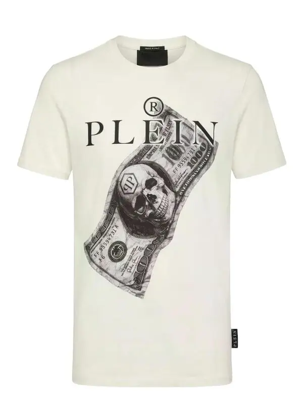 Philipp Plein Jersey T-shirt Dollar - Neutrals