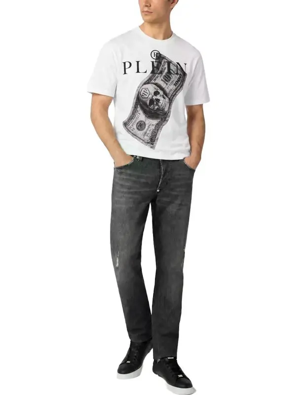Philipp Plein Jersey T-shirt Dollar - Neutrals