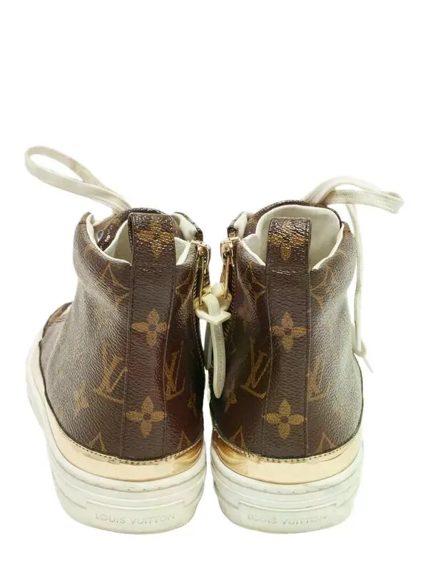 LOUIS VUITTON Monogram High-top Sneakers - Brown