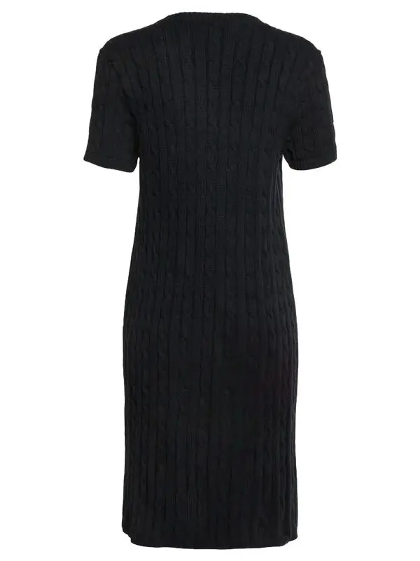 Polo Ralph Lauren Cable Knit Midi Dress - Blue
