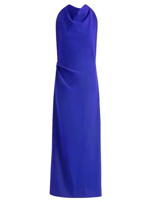 Proenza Schouler Selena Twist Back Dress In Matte Double Crepe - Blue