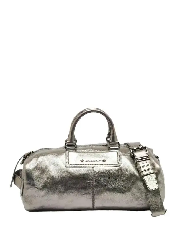 Givenchy Textured Logo Plaque Travel Bag - Silver