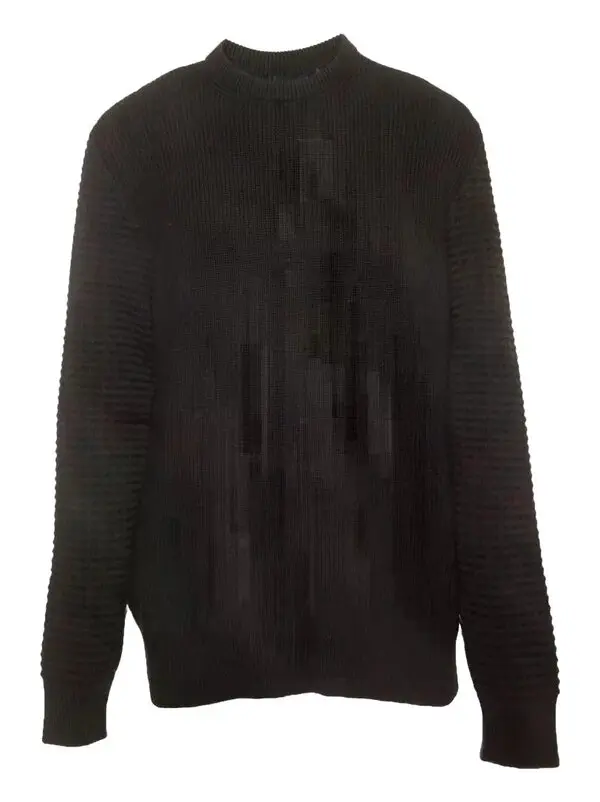 LOUIS VUITTON Crew Neck Long Sleeve Sweater - Black