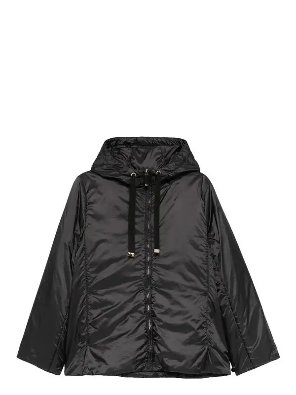 Max Mara Puffer Jacket With Drawstring Hood - Black