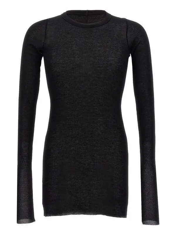 Rick Owens Rib Ls T' T-shirt - Black