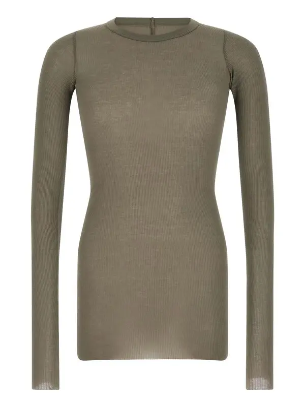 Rick Owens Rib Ls T' T-shirt - Gray
