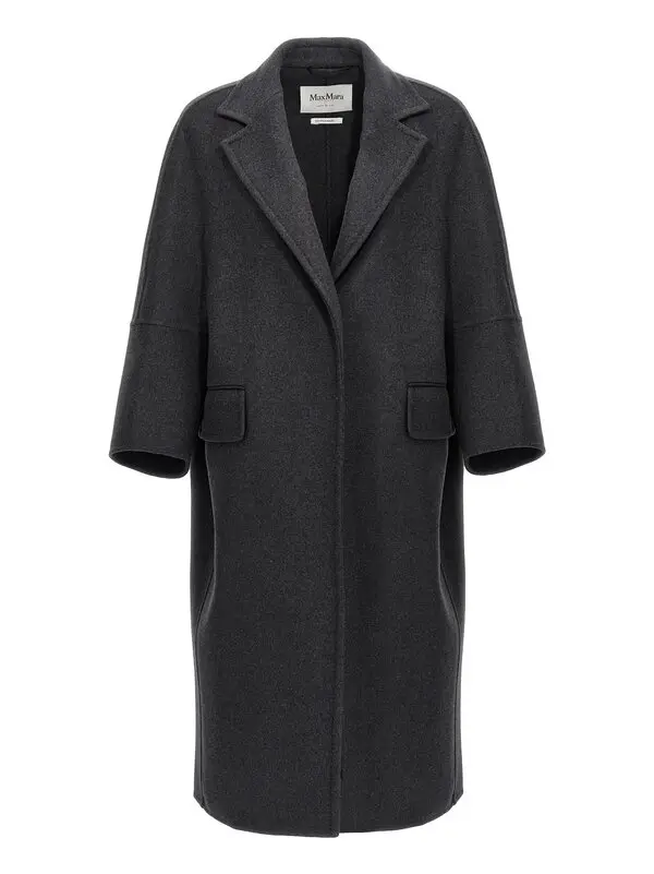 Max Mara Asburgo Mélange Wool And Cashmere Coat - Gray