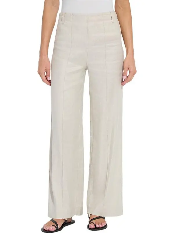 Lyssé Gabriela High Waist Pintuck Wide Leg Pants - Flax