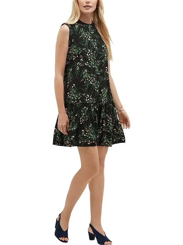 HOBBS LONDON Floral Print Tiered Midi Dress - Navy Multi