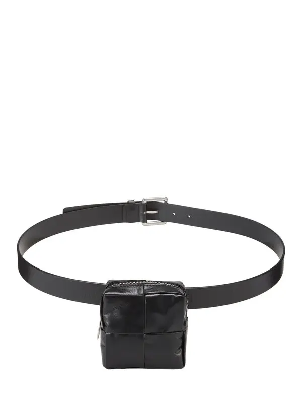 Bottega Veneta Maxi Intrecciato Cassette Belt Bag - Black
